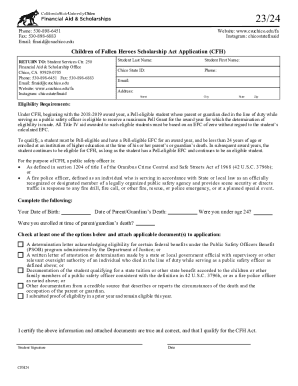 Fillable Online Children of Fallen Heroes Scholarship Act Application ...