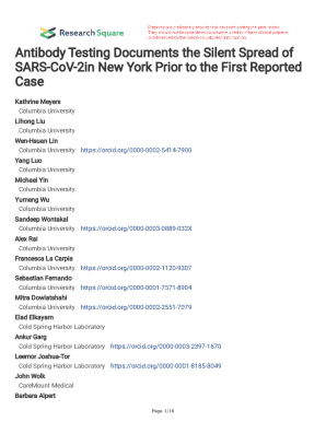 Fillable Online Antibody Testing Documents the Silent Spread of SARS ...