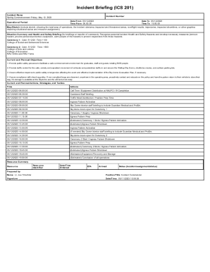 Fillable Online Incident Briefing (ICS 201) Fax Email Print - pdfFiller