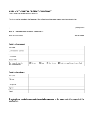 Fillable Online death from natural causes certificate of second doctor ...