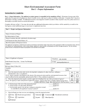 Fillable Online Environmental Assessment Form (Short) Fax Email Print ...