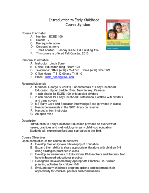 Fillable Online early childhood education stackable certificate toolkit ...