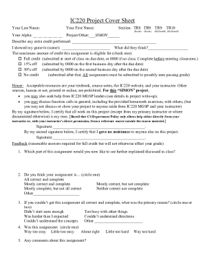 Fillable Online IC220 Project Cover Sheet Fax Email Print - pdfFiller