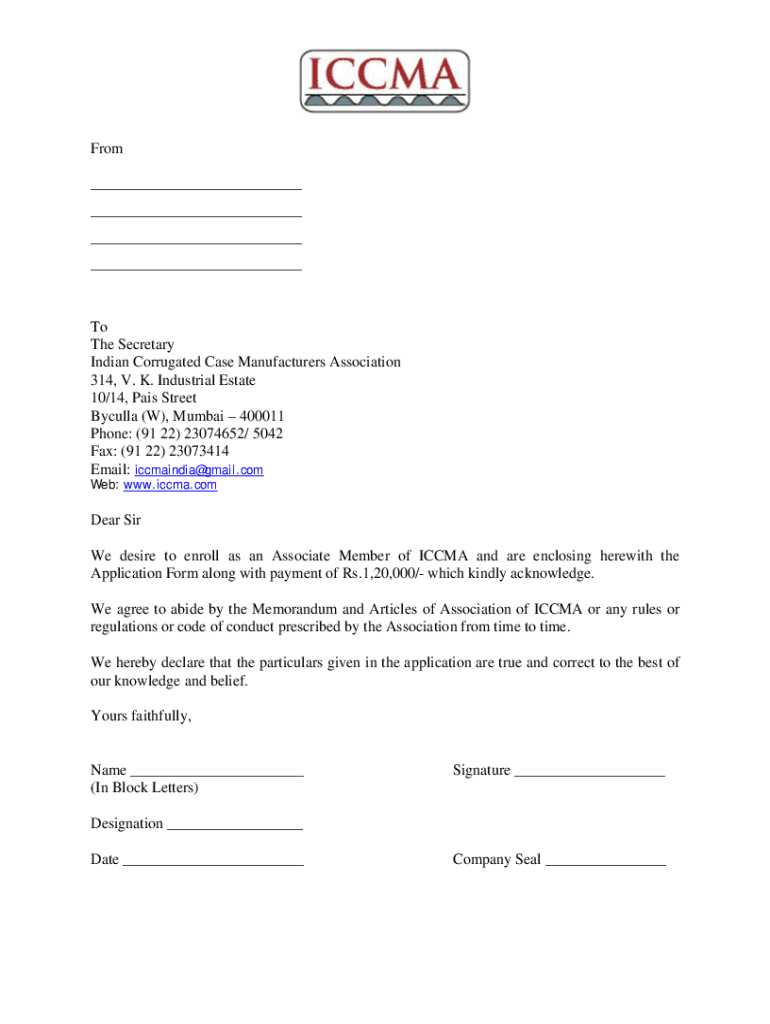 Fillable Online iccma-associate-mem-form-010709.pdf Fax Email Print ...