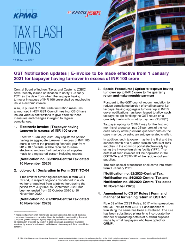 Fillable Online E-invoices must for businesses with 5 crore turnover a year Fax Email Print ...