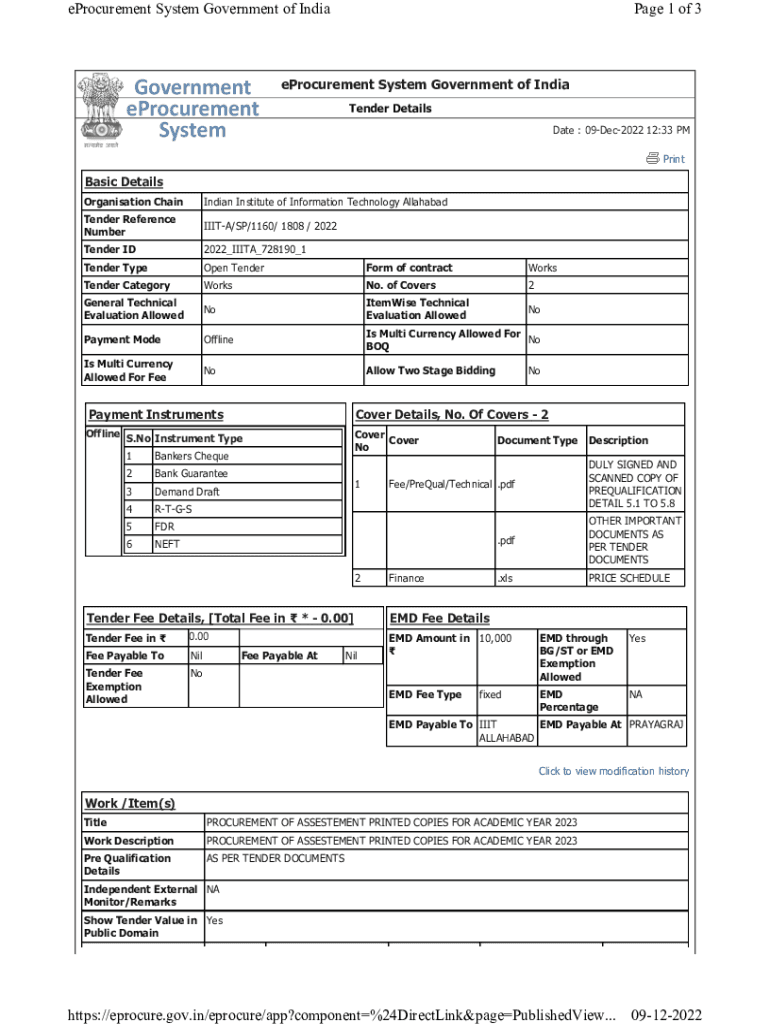 Fillable Online ps.pdf - eProcurement System Government of India Page 1 ...