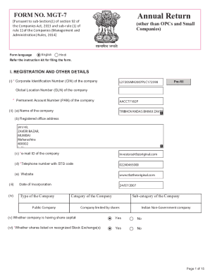 Fillable Online you need to know about Form MGT-7 for OPC and small ...