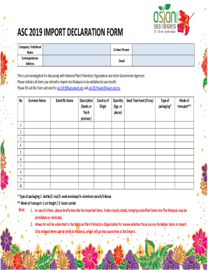 Fillable Online Declaration FormImportation of Motor Vehicles and ...