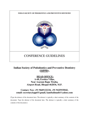 Fillable Online EMBLEM OF ISPPD. CONFERENCE GUIDELINES Fax Email Print ...