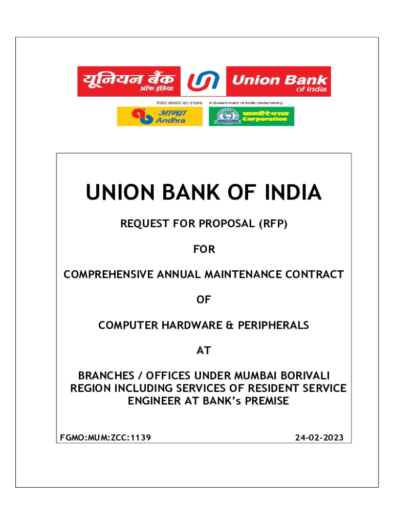 Fillable Online rfp for amc of computer hardware and peripherals union ...