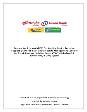 Fillable Online Request for Proposal for Procurement of Onsite Support ...