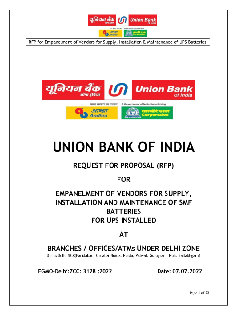 Fillable Online Request for Proposal (RFP) for empanelment of vendors ... Fax Email Print ...