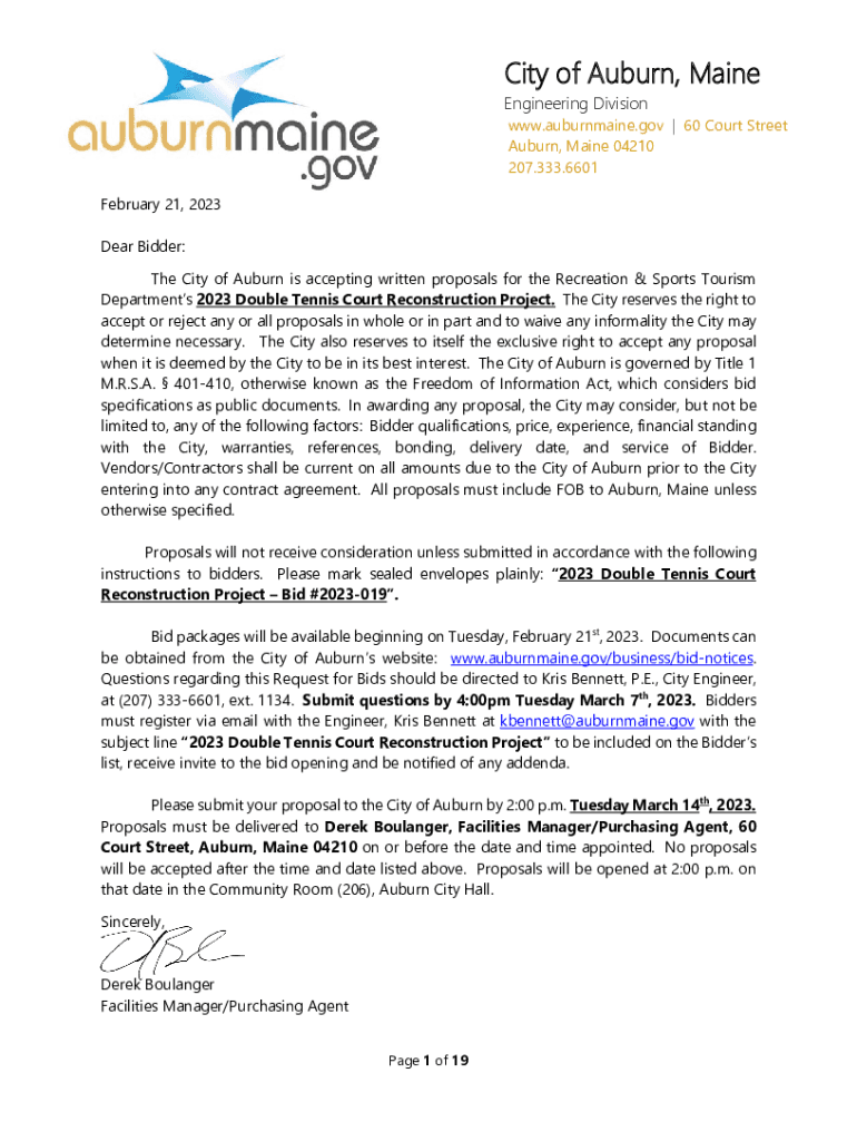 Fillable Online City of Auburn CITY-WIDE METER CHANGE OUT PROJECT Fax ...