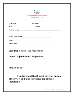 Fillable Online Lipo B injection- $35/ injection Lipo-C injection-$42 ...