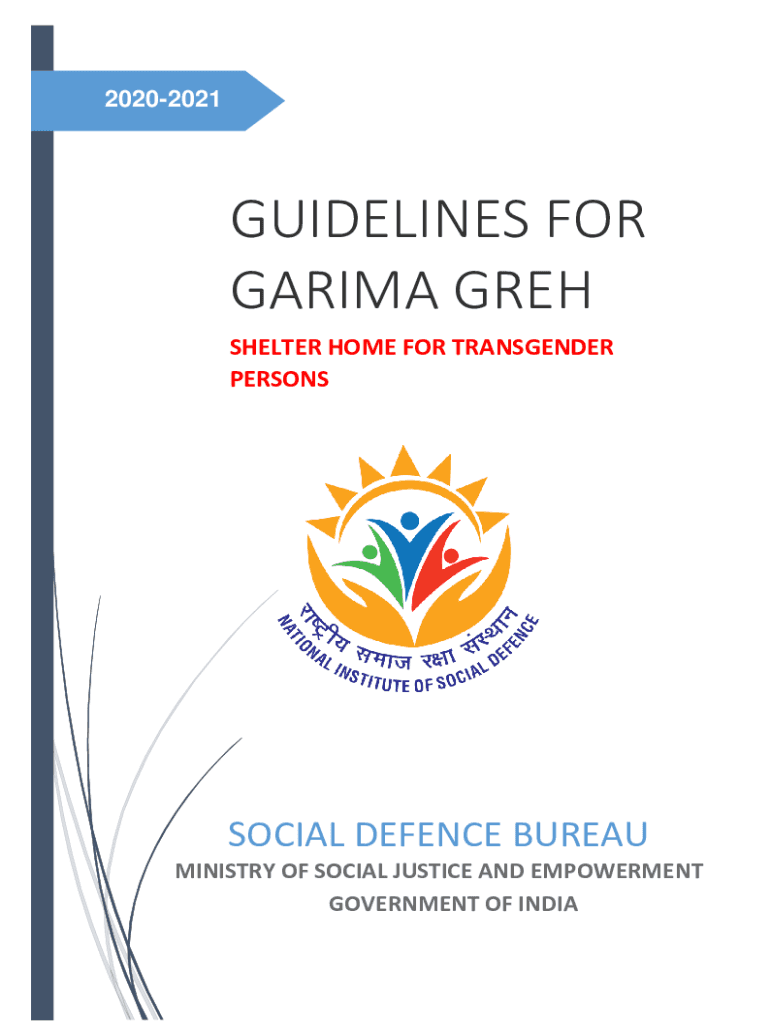 Fillable Online GUIDELINES FOR GARIMA GREH. SHELTER HOME FOR ...