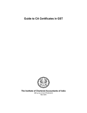 Fillable Online ICAI publishes Guide to CA Certificates in GST Fax ...