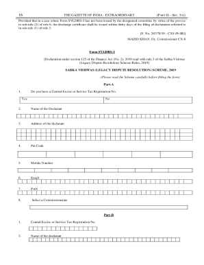 Fillable Online Form SVLDRS-1 Fax Email Print - pdfFiller