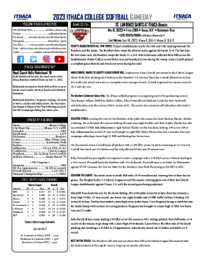 Fillable Online Ithaca College Athletics - Official Athletics Website Fax Email Print - pdfFiller