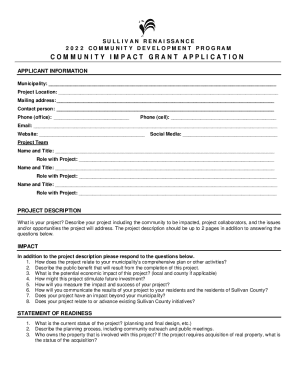 Fillable Online Building beautiful, active communities! Sullivan Renaissance Fax Email Print ...