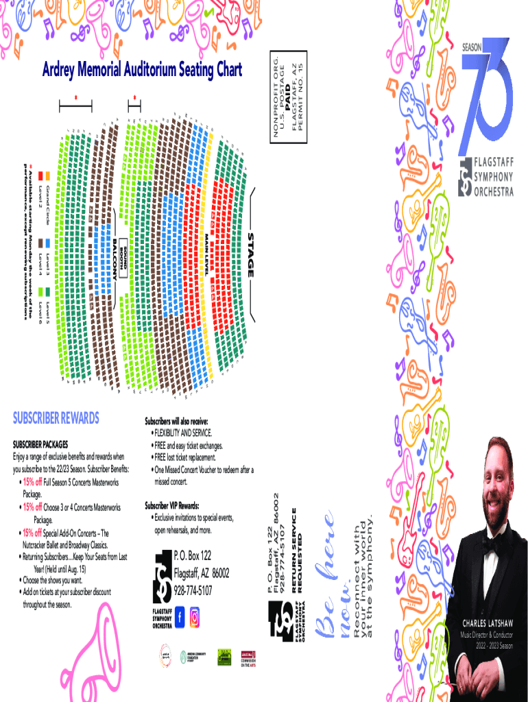 Fillable Online Ardrey Memorial Auditorium Seating Chart Fax Email Print - pdfFiller