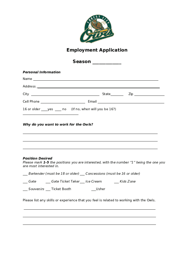 GENERAL APPLICATION INATION AND ... Doc Template | pdfFiller