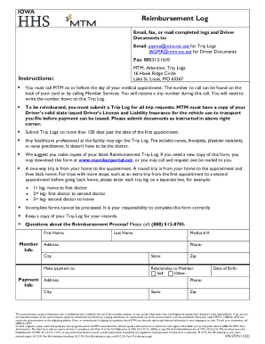 Fillable Online Mtm Trip Log Form - Fill Out and Sign Printable PDF ...