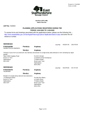 Fillable Online High Peak Borough Council - Planning Application Search Fax Email Print - pdfFiller