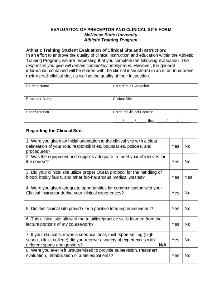 IV(b) - ACI EVALUATION OF ATHLETIC TRAINING STUDENT Doc Template ...