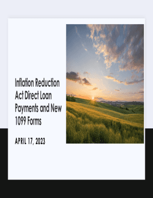 Fillable Online Inflation Reduction Act Direct Loan Payments and New ...