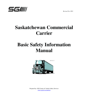 Fillable Online sgi sk Saskatchewan Commercial Carrier Basic Safety ...