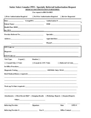 Fillable Online Sutter health authorization form: Fill out & sign ...