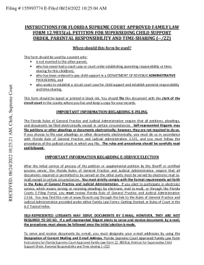 Fillable Online Appendix A1 INSTRUCTIONS FOR FLORIDA SUPREME COURT ...