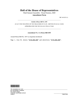Fillable Online Amends Amend House Bill No. 1055 as originally ...