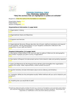 AGM COMMON PROPOSAL Doc Template | pdfFiller