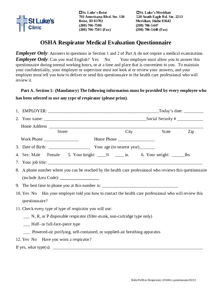 Maintenance of medical evaluation and fit test records as ... Doc ...