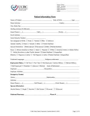 Fillable Online WSBC Patient Paperwork Orthopedic and Sports Injury ...