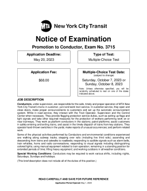 Fillable Online MTA Exams Forms and Instructions Fax Email Print ...