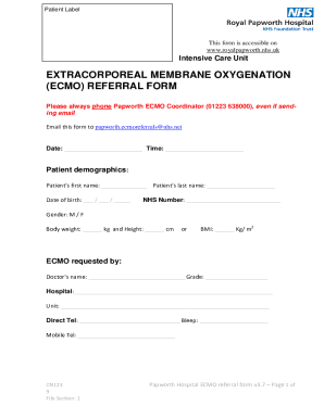 Fillable Online ECMO-Referral-Form-v3.7.pdf Fax Email Print - pdfFiller