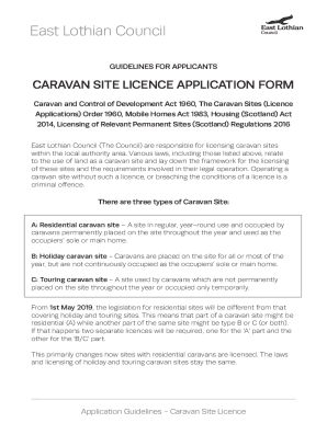 Fillable Online caravan site licence application form Fax Email Print ...