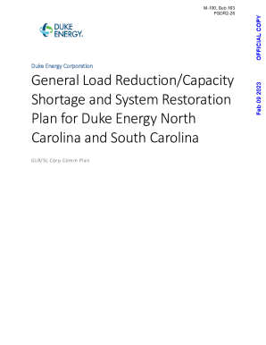 Fillable Online Duke Energy proposes new programs to help grow South ... Fax Email Print - pdfFiller