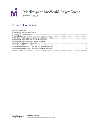 Fillable Online MedImpact Medicaid Payer Sheet Fax Email Print - pdfFiller