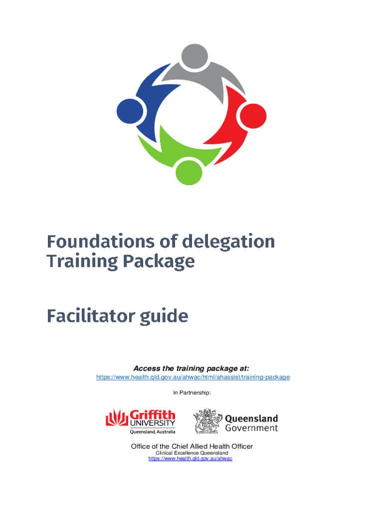 Fillable Online Foundations of delegation training package - Facilitator guide Fax Email Print ...