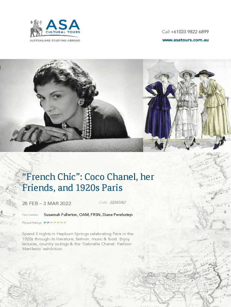 Fillable Online 4 French Trailblazers - Coco Chanel Fax Email Print ...