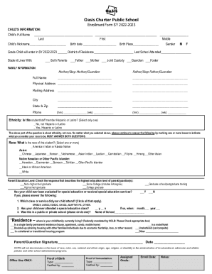 Fillable Online Oasis Enrollment form 22-23 English.docx Fax Email ...