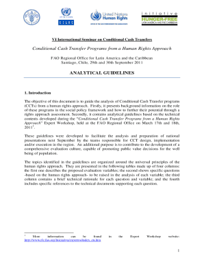 Fillable Online Conditional Cash Transfer Programs from a Human Rights ...