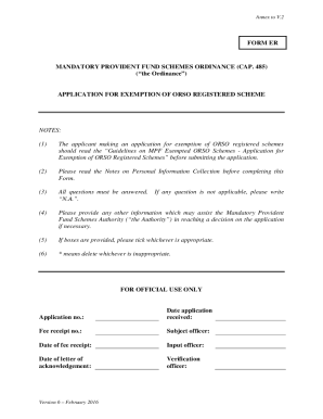 Fillable Online FORM ER MANDATORY PROVIDENT FUND SCHEMES ... Fax Email ...