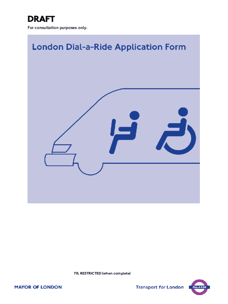 Dial-a-Ride Application Form - Blank Fillable Template | Fill Out ...