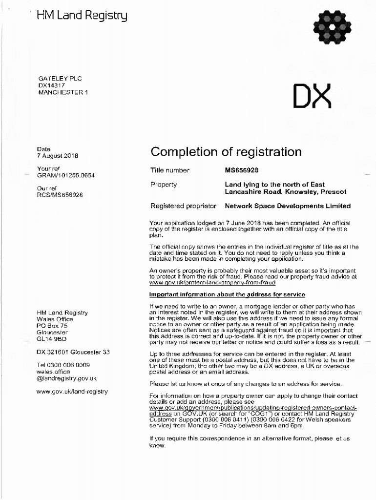 Fillable Online HM Land Registry Fax Email Print - pdfFiller