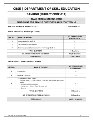 Fillable Online CBSE Class 10 IT Sample Paper, Blueprint & Marking ...