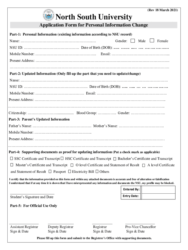 Fillable Online Personal Information Change Form with Instructions.docx ...